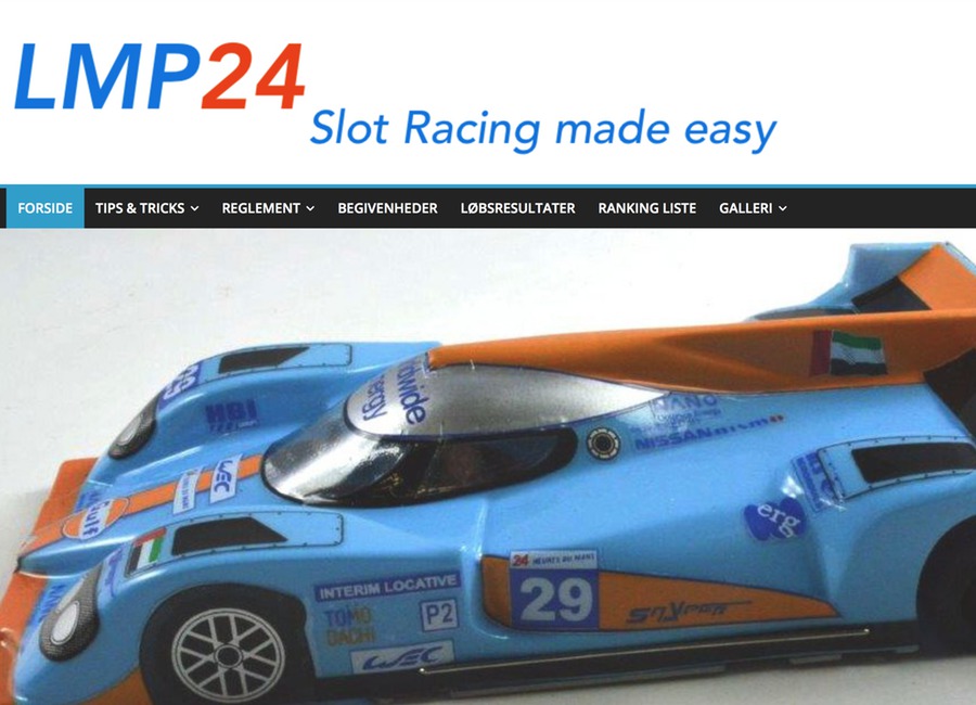 LMP24 Slot Racing Website - Mark Hjorth
